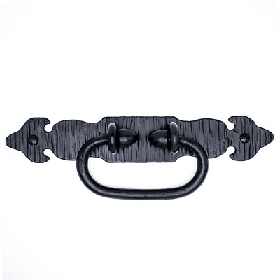 8.5" Rustic Ring Pull Handle For Barn Doors, Gates & Furniture Iron ...