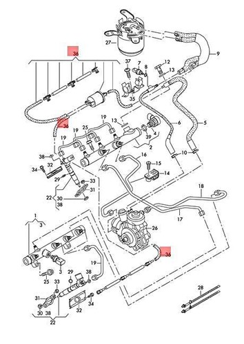 Genuine AUDI VW SEAT A4 Allroad Quattro Fuel Hose Pressure Valve ...