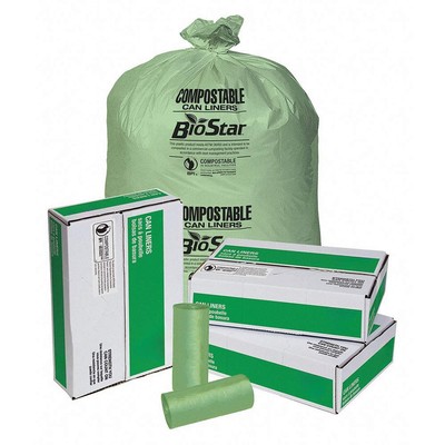 GRAINGER 5PHX1 Compstble Trash Bags,60 gal.,Green,PK100 5PHX1 ...