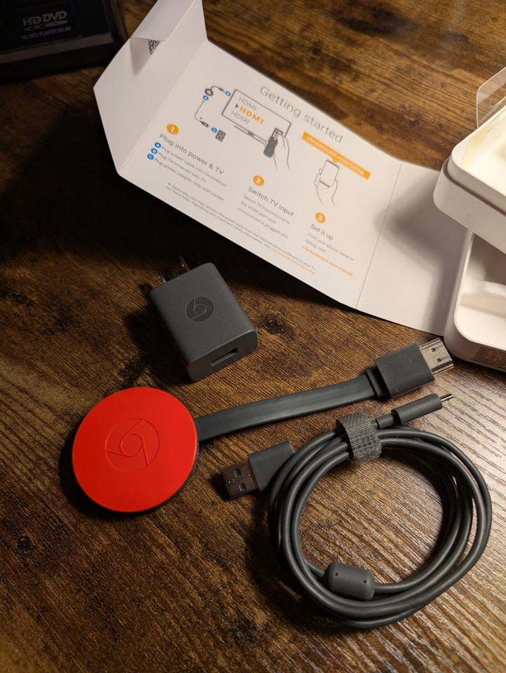 Google Chromecast 2nd Generation NC2-6A5 HDMI Media Streamer (RED ...