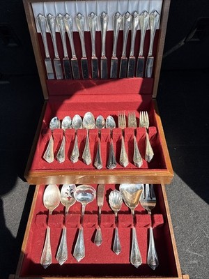 Vintage Oneida Silver-Plated Flatware Set - 87 pcs (Used)USA And Canada ...