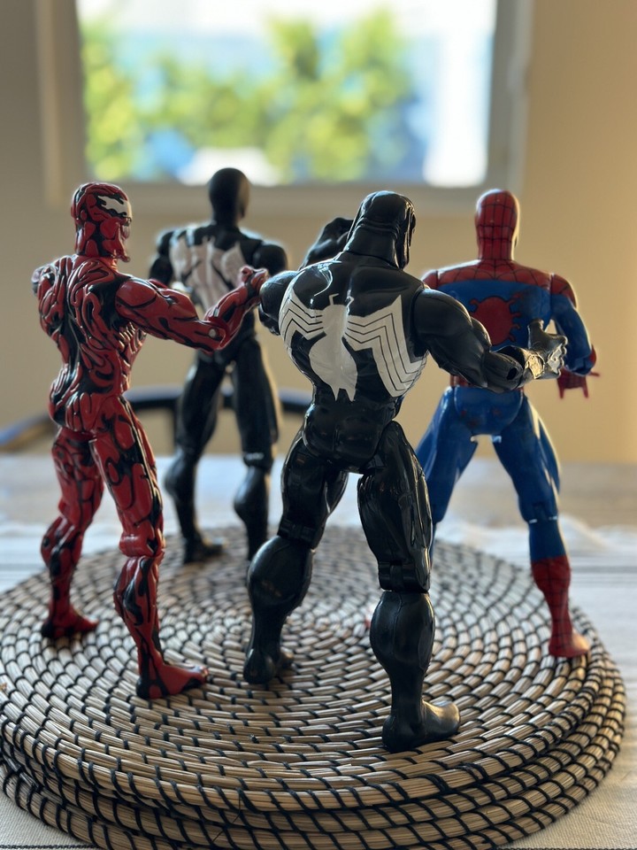 90s Marvel Toybiz 10 Inch Figures: SPIDER-MAN, VENOM, CARNAGE Lot Of 4 ...