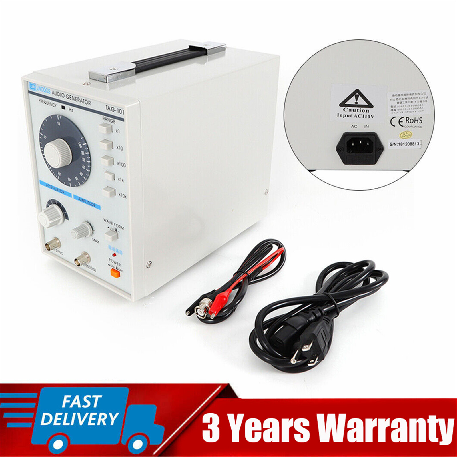 USA Low Frequency Audio Signal Generator Signal Source 10Hz-1MHz TAG ...