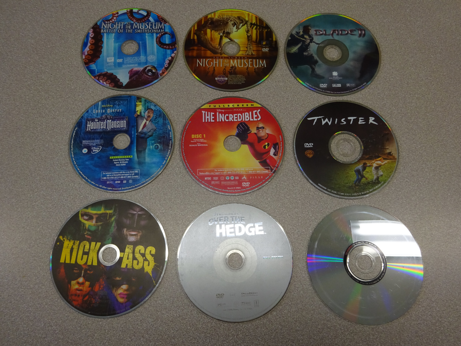 Lot of 9, DVD's Wishmaster / Wishmaster 2, TWISTER, Kick-Ass, Blade II ...