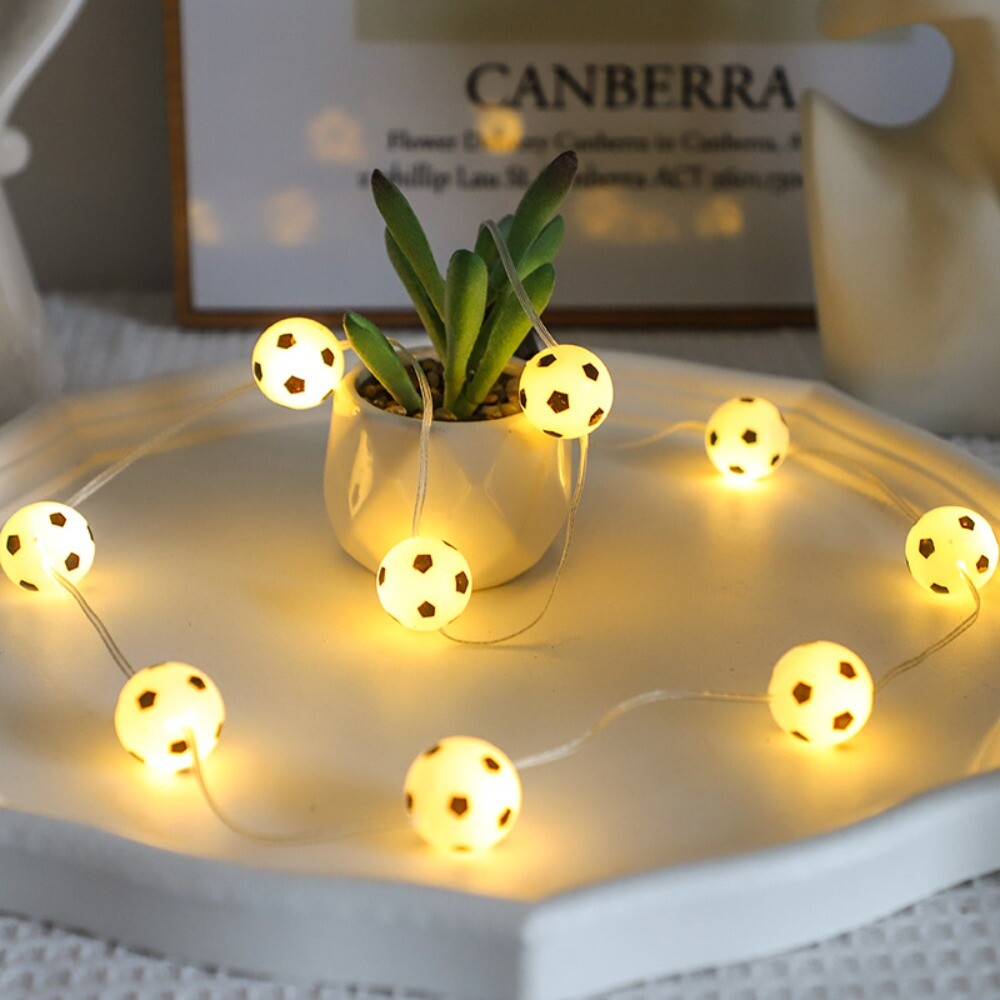 PVC Fairy String Lights Soccer Balls Garden Lamp String Lamp Home Decor ...
