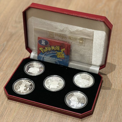 Niue 10 dollars, set of 5 coins, Pokemon Series proof silver 2001 ...