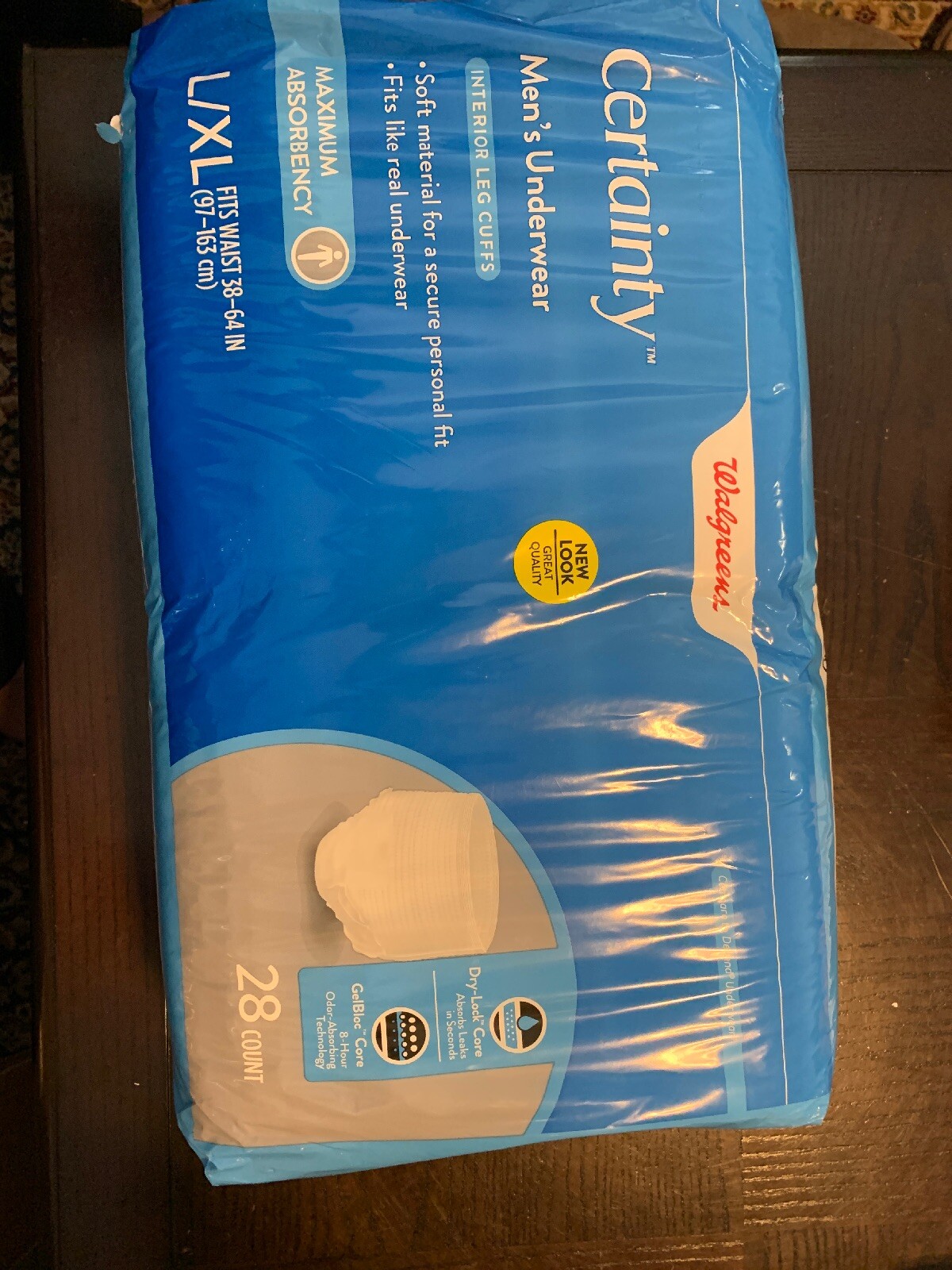 3 packs Certainty Walgreens Men's Underwear Max Absorbency Large XL 84 ...