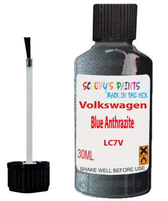 Paint Touch Up For Volkswagen Polo Blue Anthrazite Code Lc7V Scratch ...