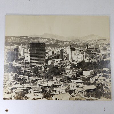 1969 Seoul South Korea Cityscape Mountains in Background Photograph 9.75x11.75" | eBay