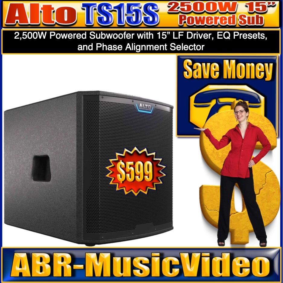 Alto Professional TS15S 15-inch Powered Subwoofer/ 1 Year Manufacture ...
