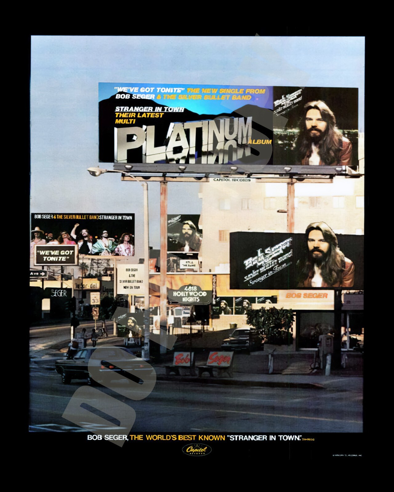 Bob Seger Billboard Collage For Record Albums Announcement Ad 8x10 ...