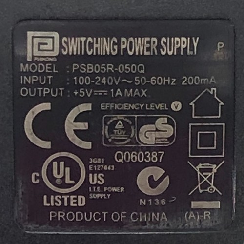 Genuine Phihong AC Adapter Switching Power Supply PSAI05R-050Q 5V 1A ...