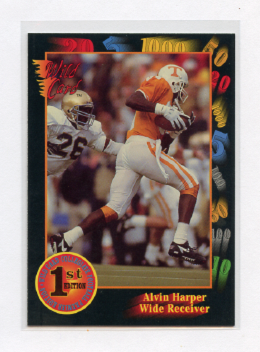 1991 WILD CARD # 95 ALVIN HARPER ROOKIE , TENNESSEE | eBay