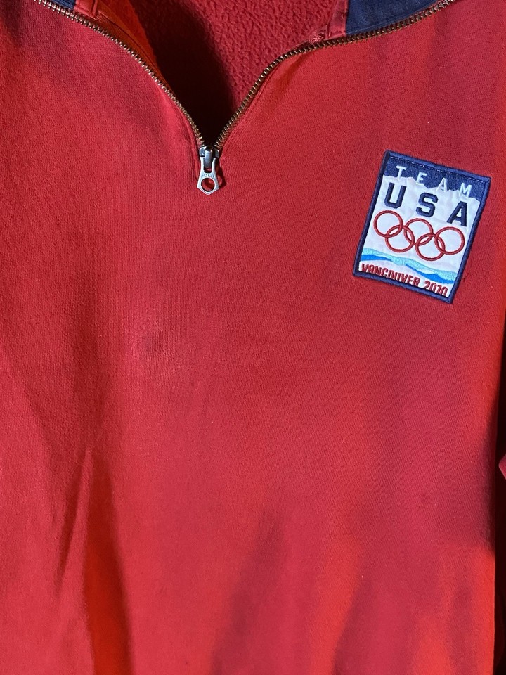 Vtg Polo Ralph Lauren Team USA Vancouver 2010 Olympic Half Zip ...