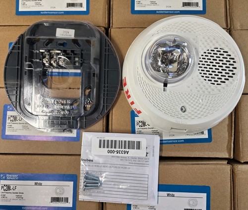 SYSTEM SENSOR PC2WL-LF WHITE CEILING MOUNT LOW FREQUENCY SOUNDER/STROBE ...