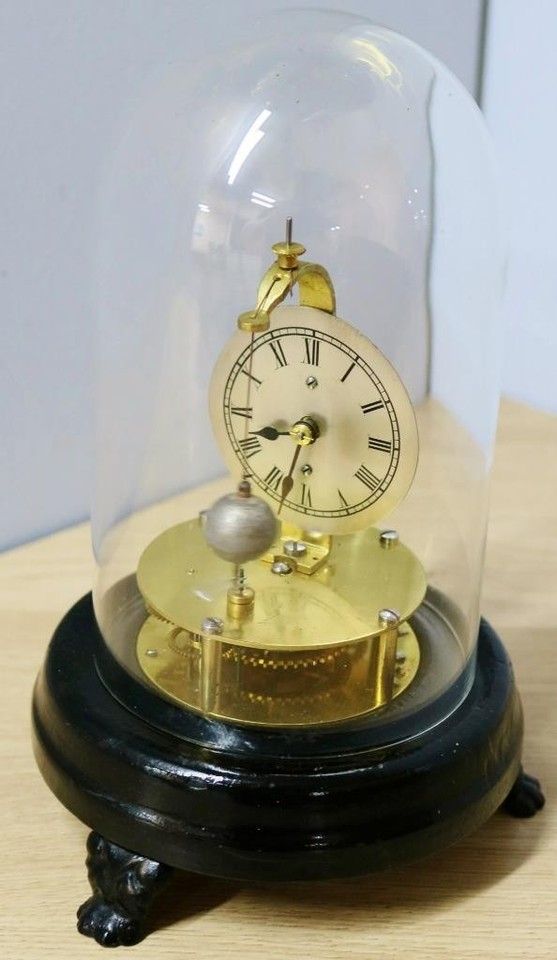 Antique Mystery Conical Rotary Ball Pendulum Brass Skeleton Mantle ...