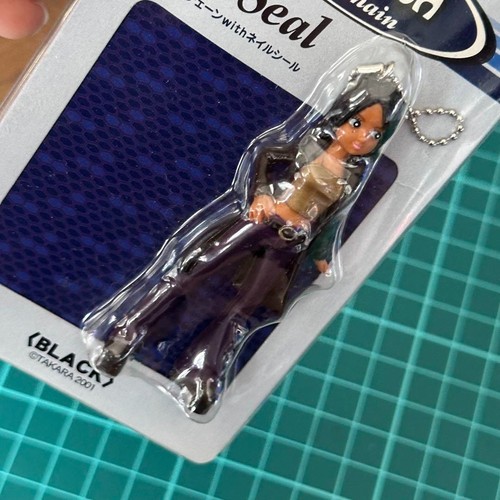 JAPAN Neo Licca Black Licca-chan Keychain with Nail Sticker Heisei ...