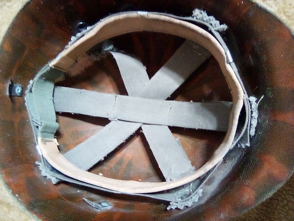 Vintage WWII WW2 Vietnam US Army Military Fiberglass Helmet Liner w ...