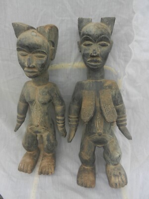 Kaba ceremonial couple statues Chad African tribal art | eBay