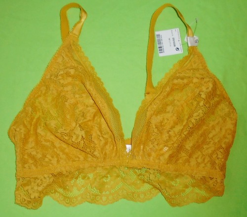 Next Daisy Bra ochre yellow lace trim long-line bra-let Size 16 New ...