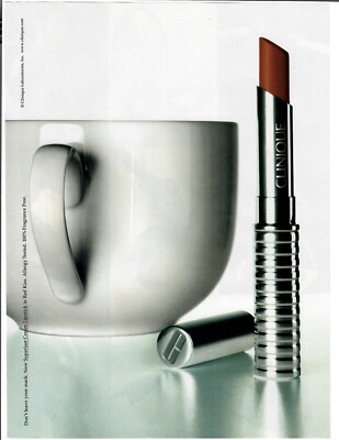 1998 Clinique Lipstick Magazine Print Ad Don't Leave Your Mark Make-Up ...