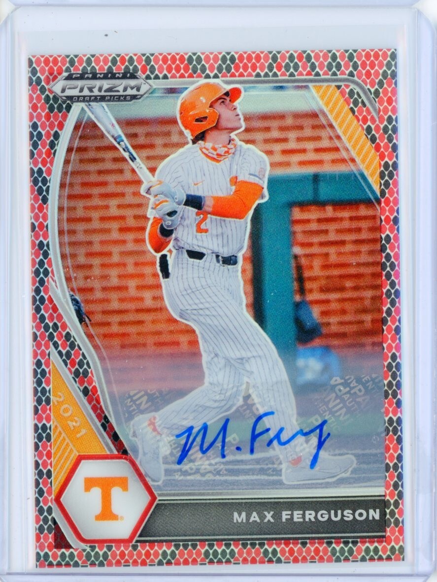 2021 Panini Prizm Draft Picks MAX FERGUSON Snake AUTO Autograph RC ...
