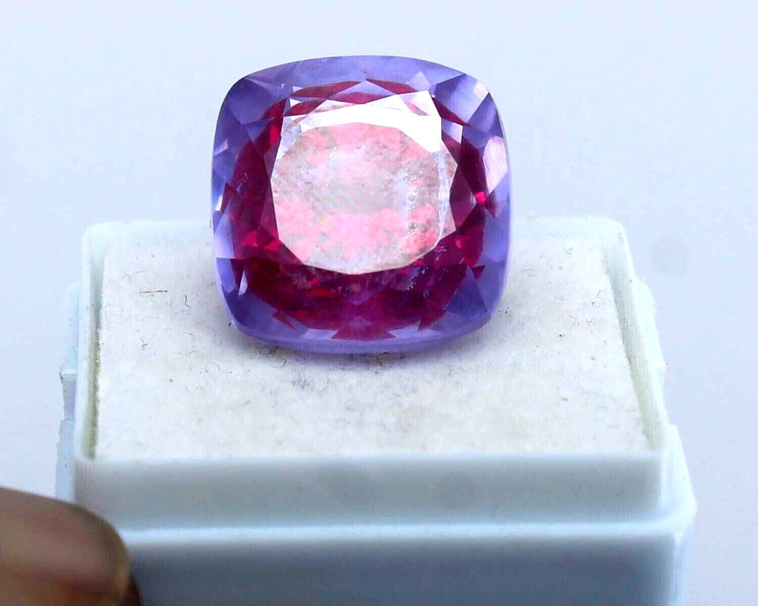 Natural Bi-Color Ceylon Pitambari Sapphire Cushion Cut Loose Gemstone 4 ...