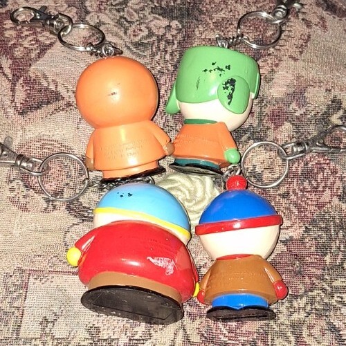 Vintage 1998 Set of 4 SOUTH PARK Key Chains Kenny Cartman Stan Kyle Fun ...