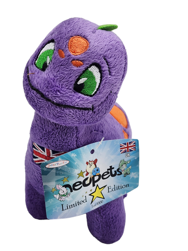 New RARE LIMITED EDITION UK Purple Chomby NEOPETS Plush Jakks Pacific 1 ...