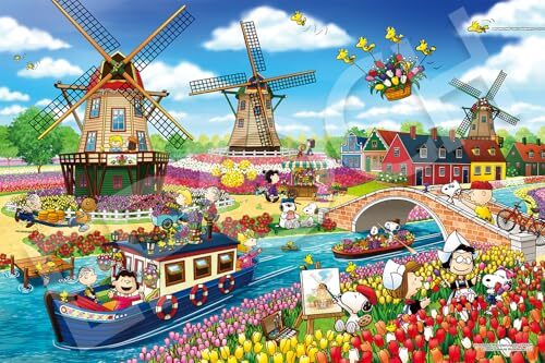 Epoch 1000-piece Jigsaw Puzzle PEANUTS Snoopy Tulip Field (50 x75cm) 12 ...