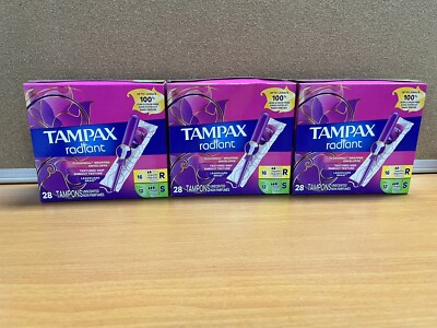 (3 boxes) Tampax Radiant Tampons-Regular & Super Absorbency DuoPack ...