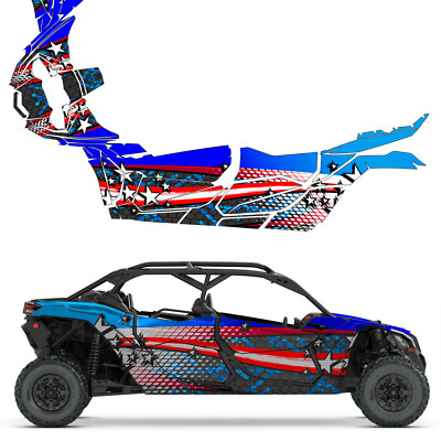 2017+ Can Am Maverick X3 MAX 4th Decal Graphic Kit Wraps 4x4 sticker ...