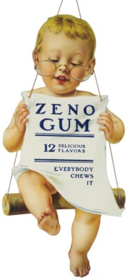 ZENO Gum Laser Cut Image Metal Advertisement Sign | eBay
