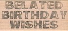Belated Birthday Wishes 1 3/4 x 3 1/2" Rubber Stamp, Special Occasion ...