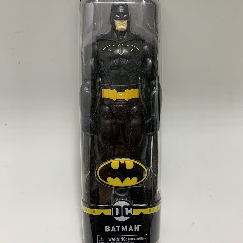 Batman Black Action Figure 12 inch DC Comics Spin Master Caped Crusader ...