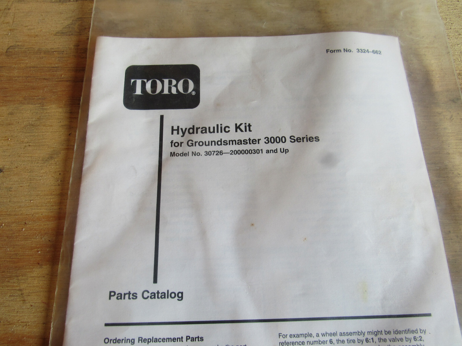 Toro Groundsmaster 3000d Series Mower Hydraulic Pump Kit #30726 New ...