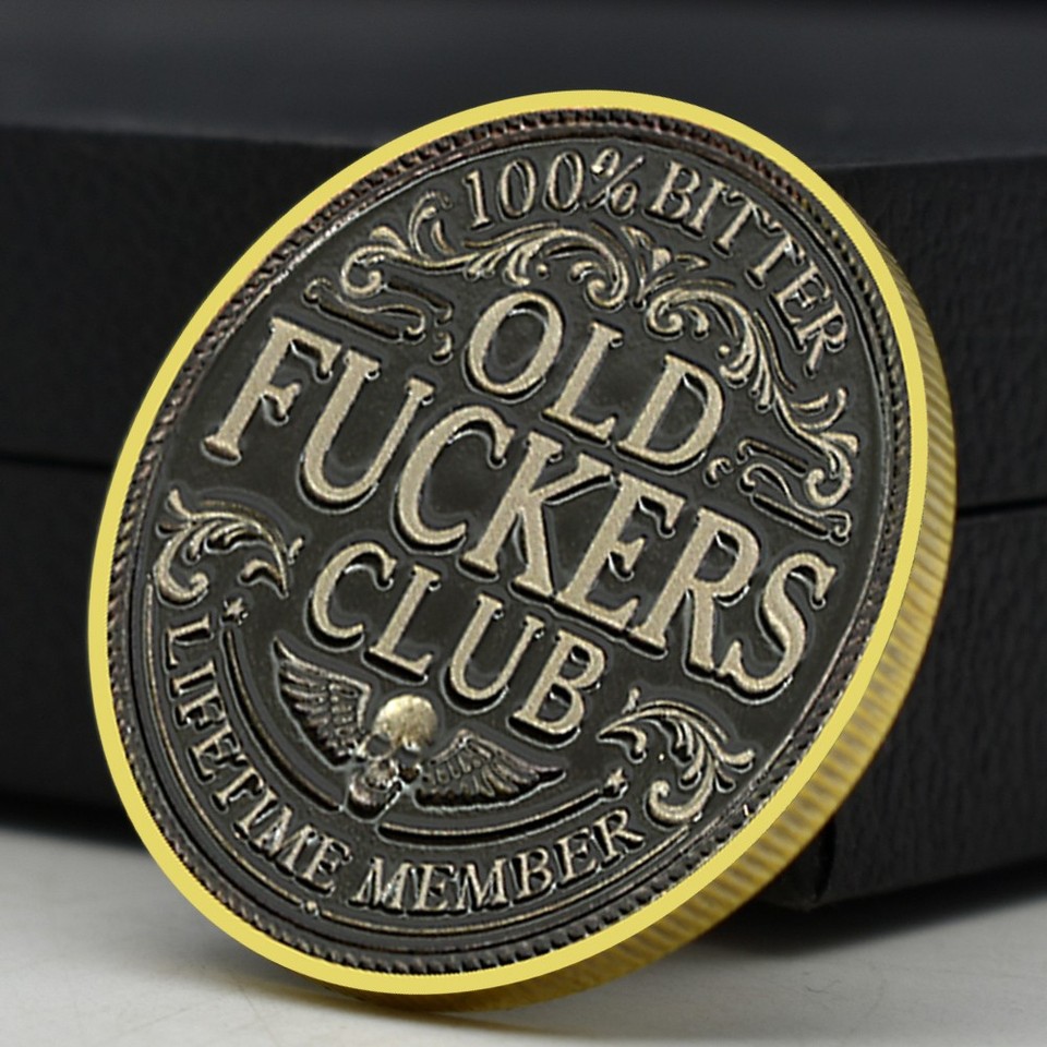 Vintage Old Timers Club Lifetime Member Coin - 100% Bitter Collector's ...