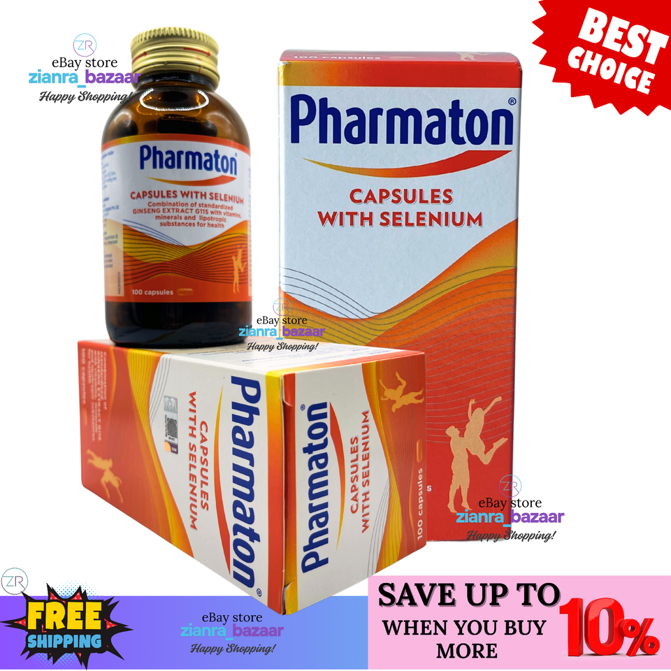 Pharmaton with Ginseng G115 Ginseng and Selenium Energy Booster 100 ...