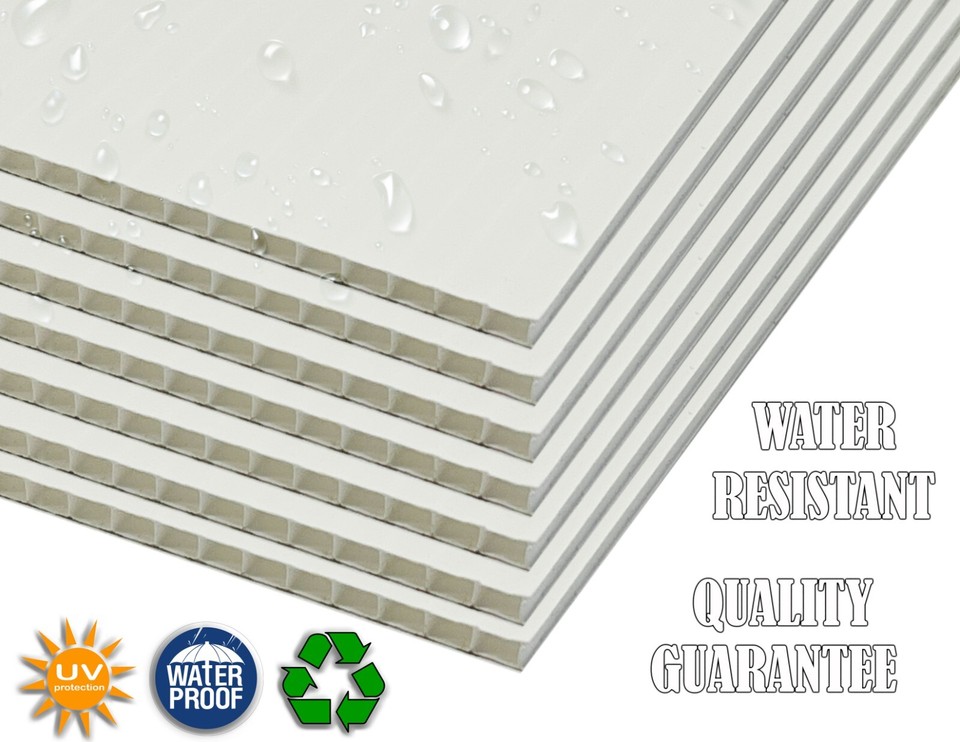 4mm Corrugated Plastic Sheets 18x24 24x36 24x48 36x36 Many Colors ...