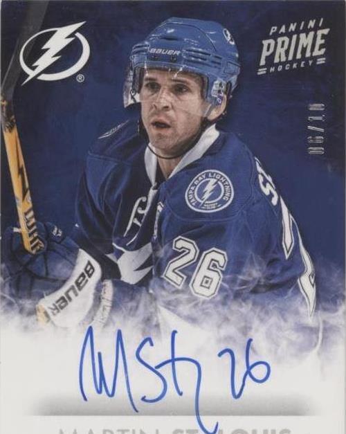 2013-14 Panini Prime - Signatures Martin St. Louis #S-MSL Holo Silver ...
