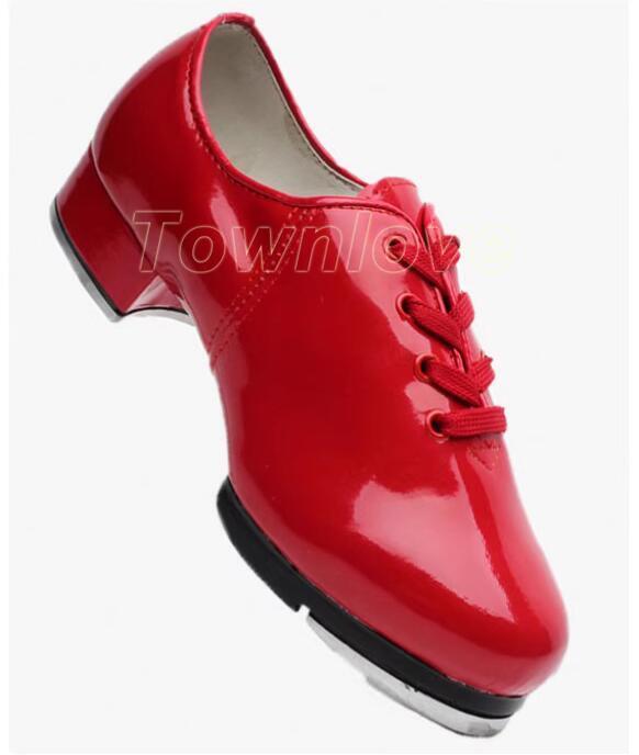 Unisex Tap Dance Shoes Women Men Jazz Step Dance Shoes Lace Up Clogging ...