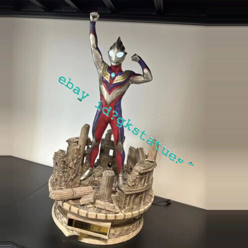 H68cm Ultraman Tiga Resin Model Painted Statue In Stock Led Light ...