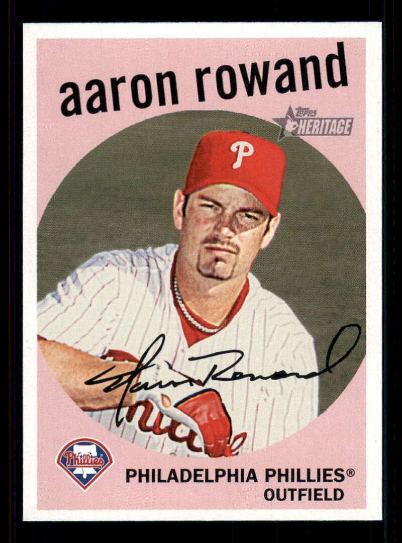 2008 Topps Heritage #265 Aaron Rowand (Green Back) SP Phillies GB z | eBay