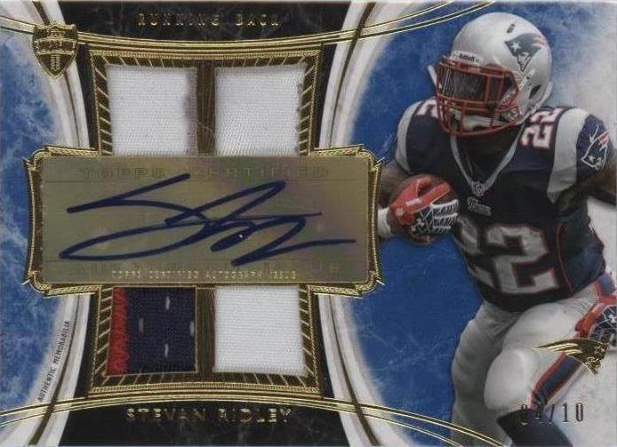 2013 Topps Supreme - Autographed Quad Relics Stevan Ridley #SAQR-SR ...
