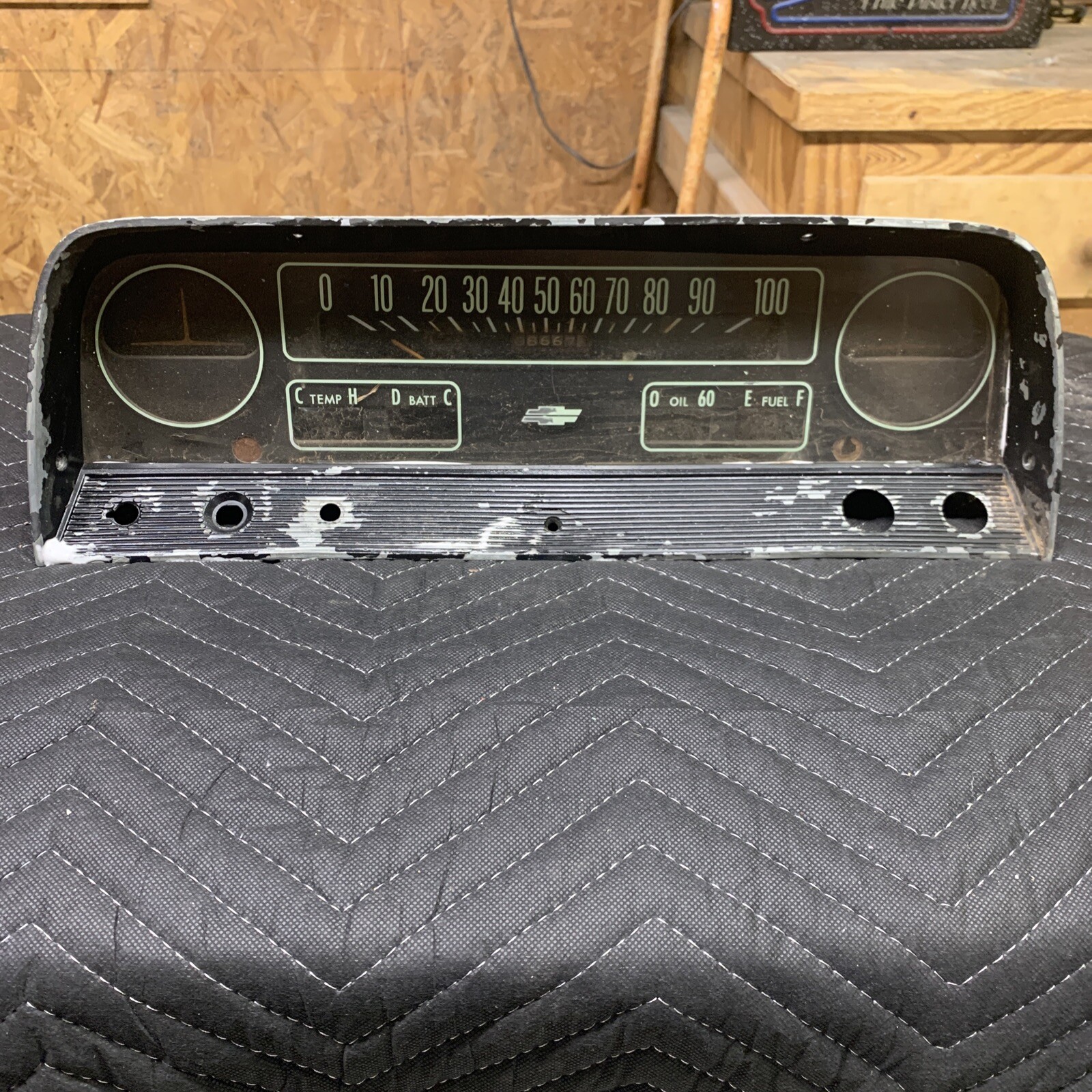 1964 65 66 Chevy deluxe instrument cluster Pickup Truck c10 k10 64-66 ...