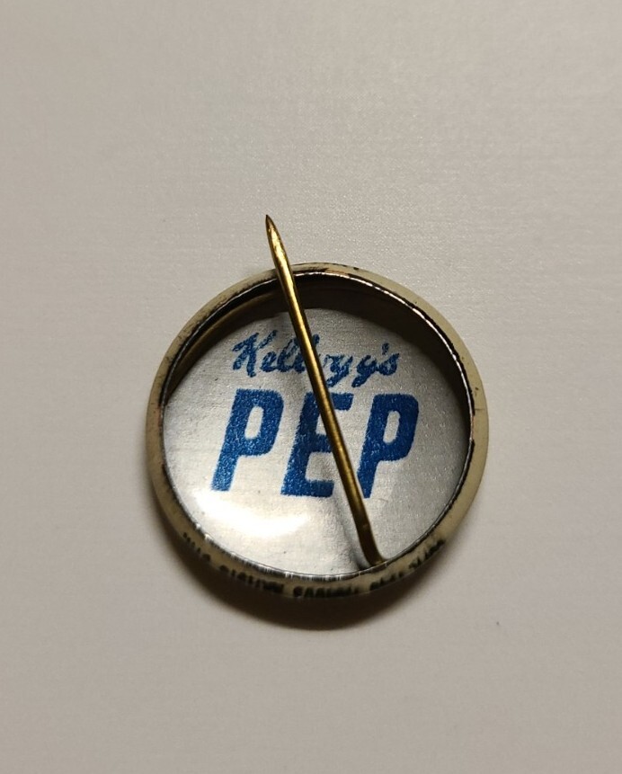 VINTAGE 1940S COREY KELLOGG'S PEP PIN PINBACK BUTTON 5/8" DIAMETER ...