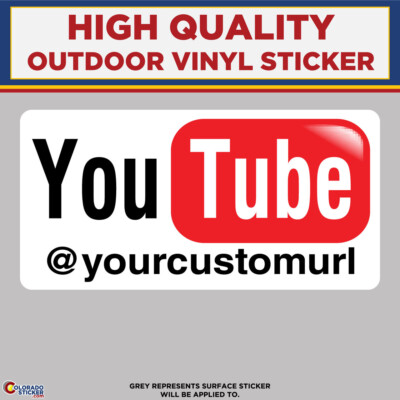 Custom YouTube URL, High Quality Vinyl Stickers | eBay
