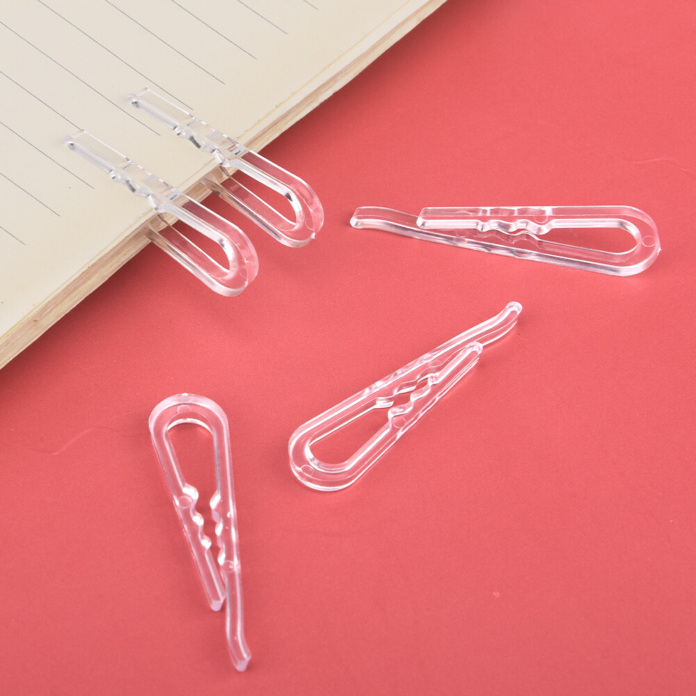 50mm With Teeth Clothes Pin Clear Plastic Alligator Clip Daily U Shape ...