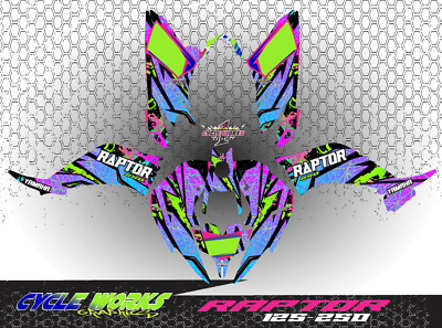 YAMAHA RAPTOR 250 125 SEMI CUSTOM GRAPHICS KIT Wildout | eBay