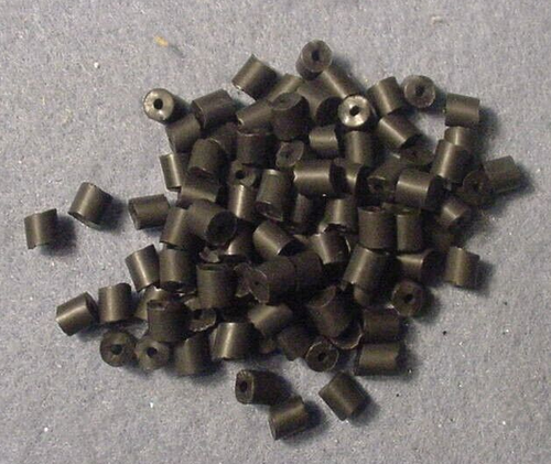 100 Black Jig Spinnerbait Skirt Collars 3/16" long 3/16" O.D. 1/16" ID ...